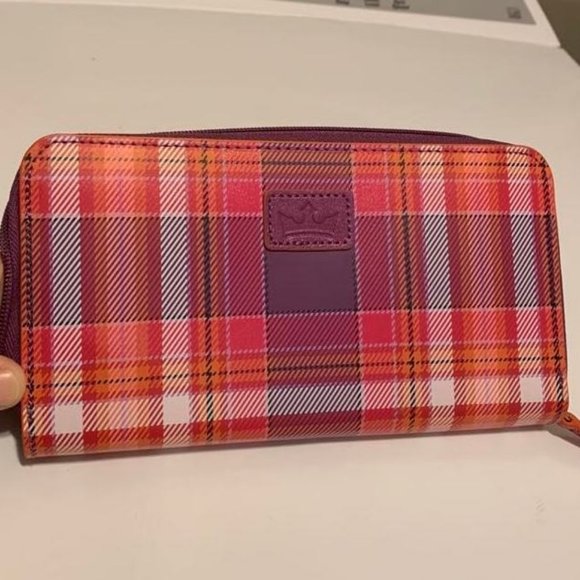Bags | Brand New Baekgaard Plaid Wallet W Several Compartments | Poshmark